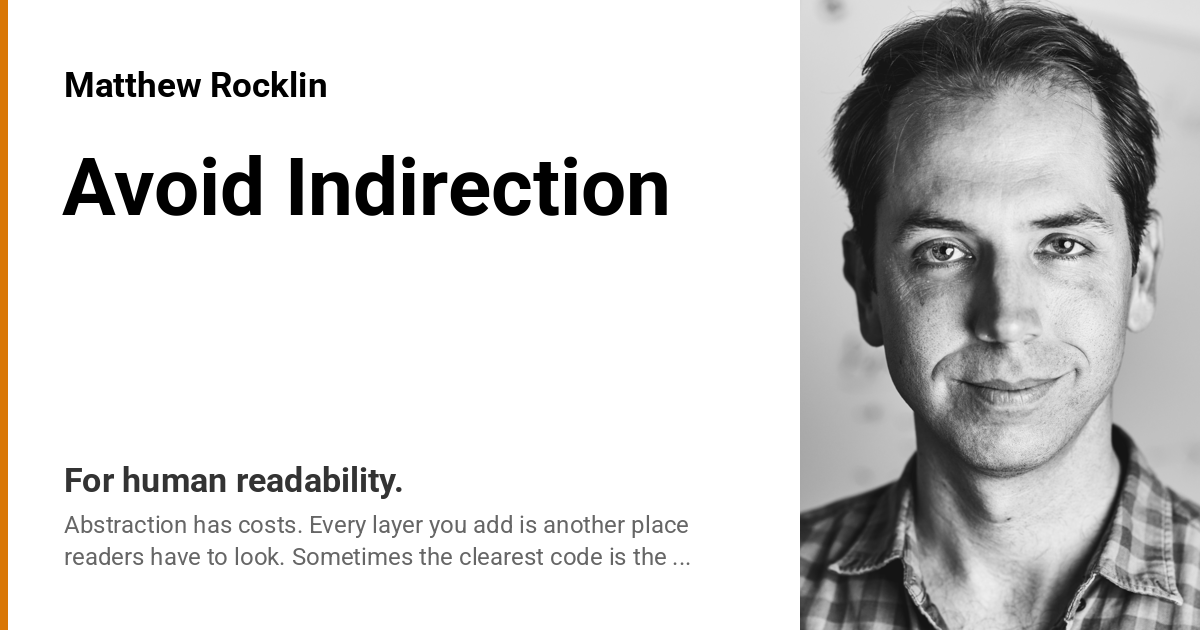 Avoid Indirection - Matthew Rocklin
